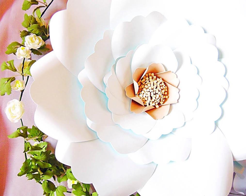 Easy Large Paper Flowers, PDF Printable Templates, Giant Paper Flower ...