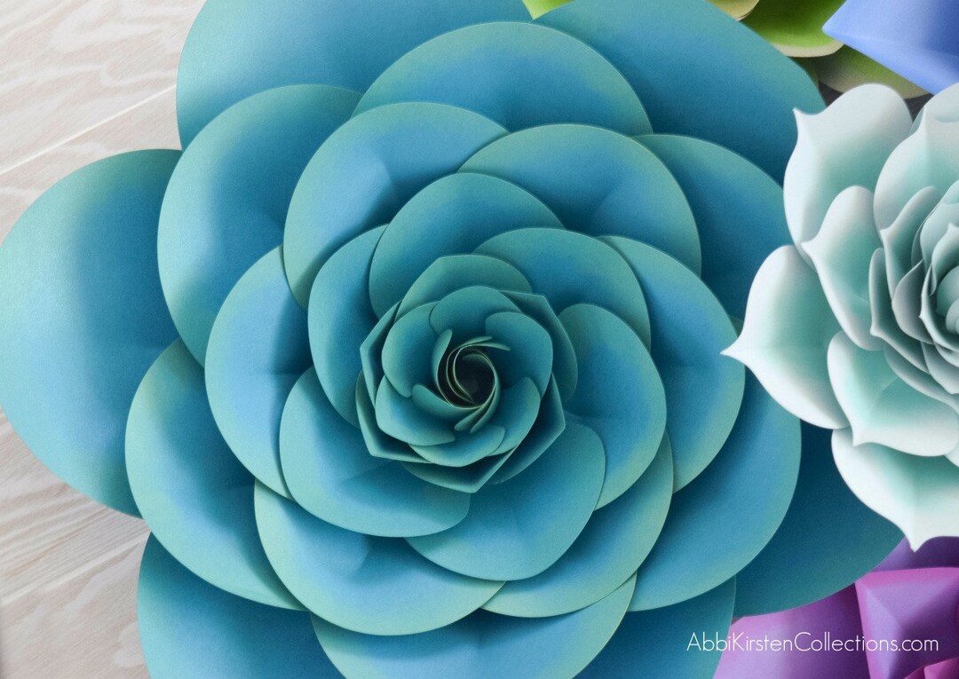 Large Paper Succulent Flower Templates Paper Flower Svg And Pdf