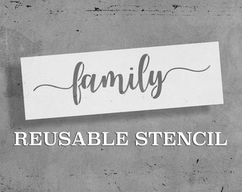 Family Stencil - Etsy