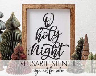 O Holy Night Nativity STENCIL Nativity Porch Stencil - Etsy