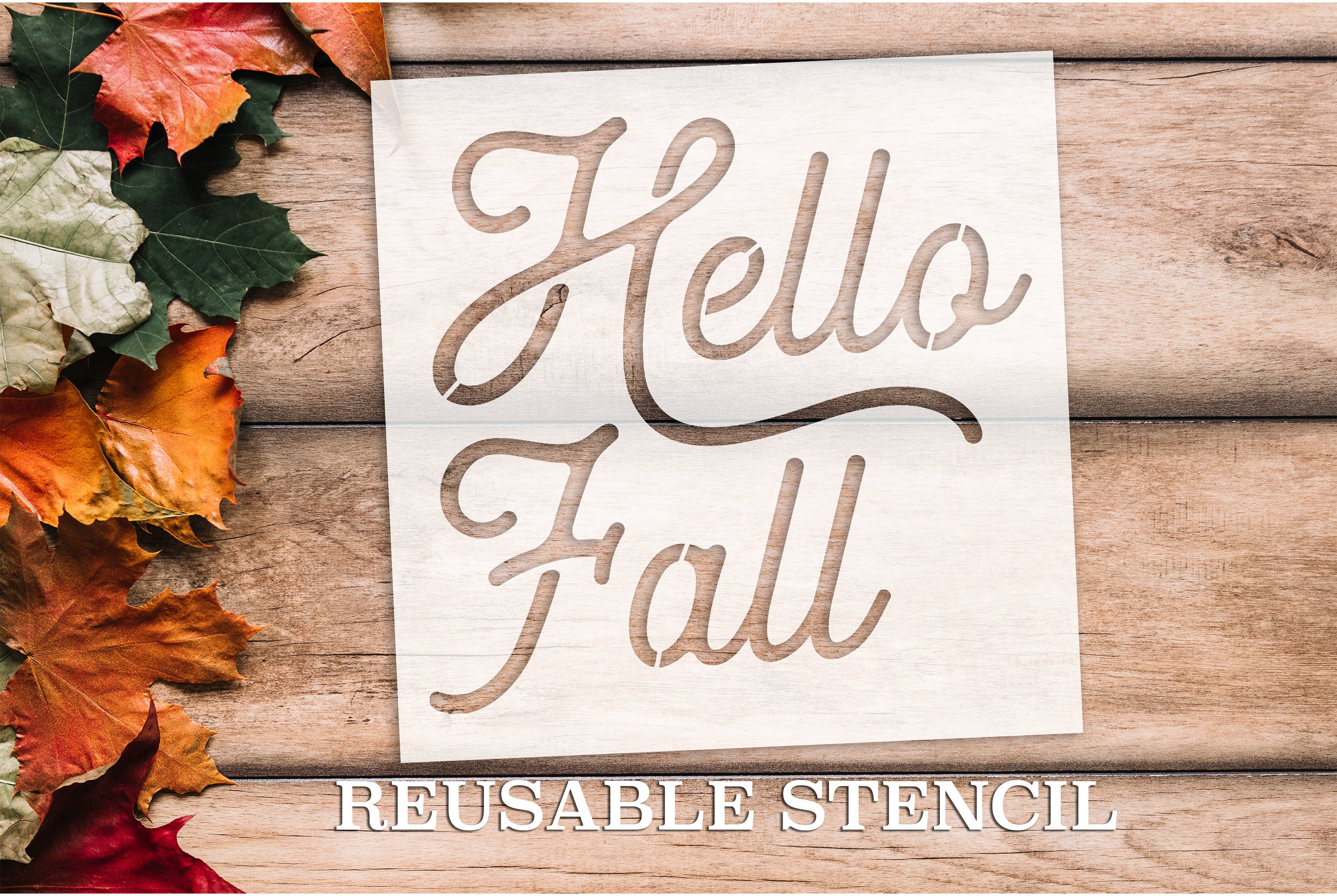 Hello Fall STENCIL Reusable DIY Craft Stencil Multiple - Etsy