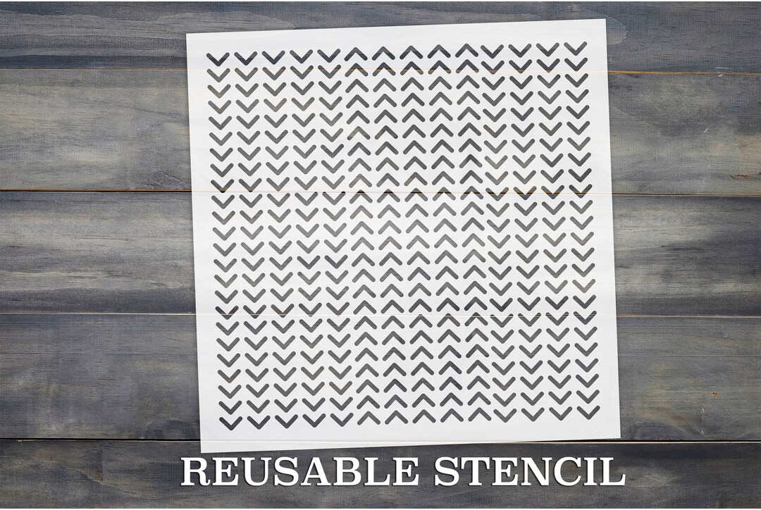 Arrow Pattern STENCIL | Laser Cut | Reusable | Geometric Pattern ...