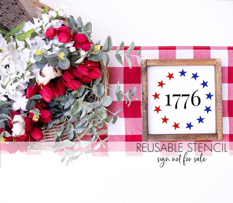 1776 Star STENCIL Reusable DIY Craft Stencil 10mil Mylar - Etsy