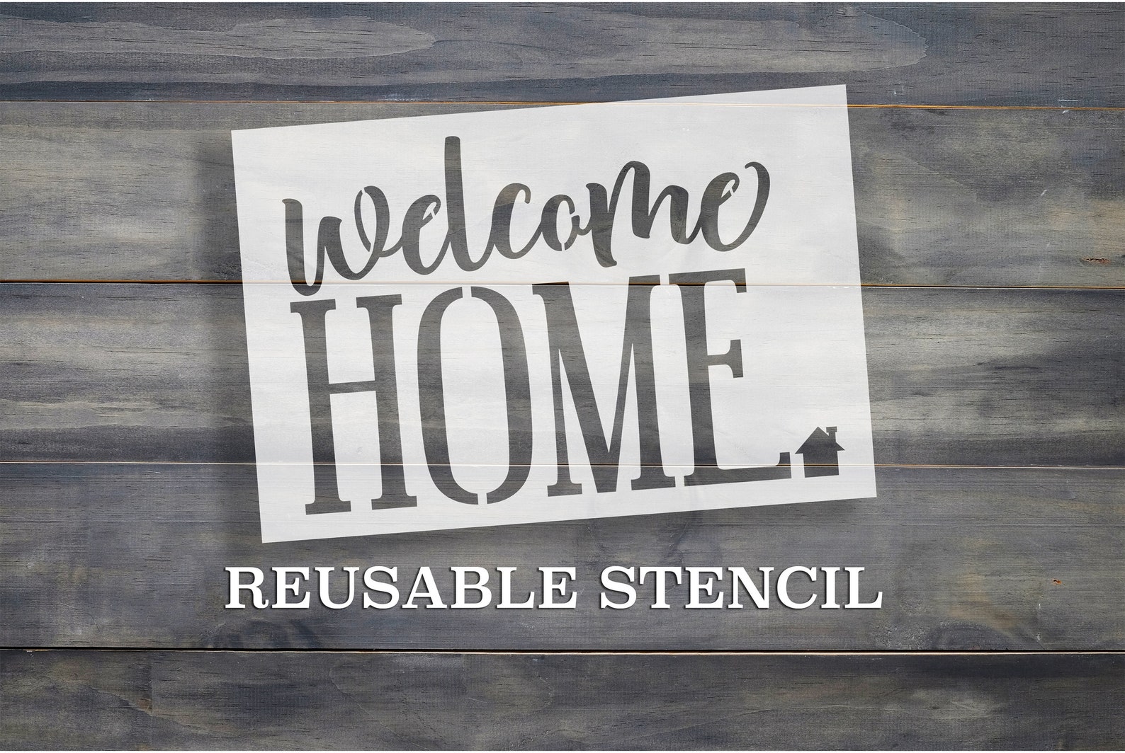 Welcome Home STENCIL Laser Cut Reusbale Multiple Sizes | Etsy