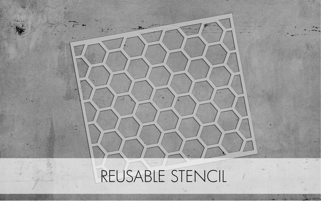 Honeycomb STENCIL a DIY Resuable Stencil for All Your Signs, Wall and ...