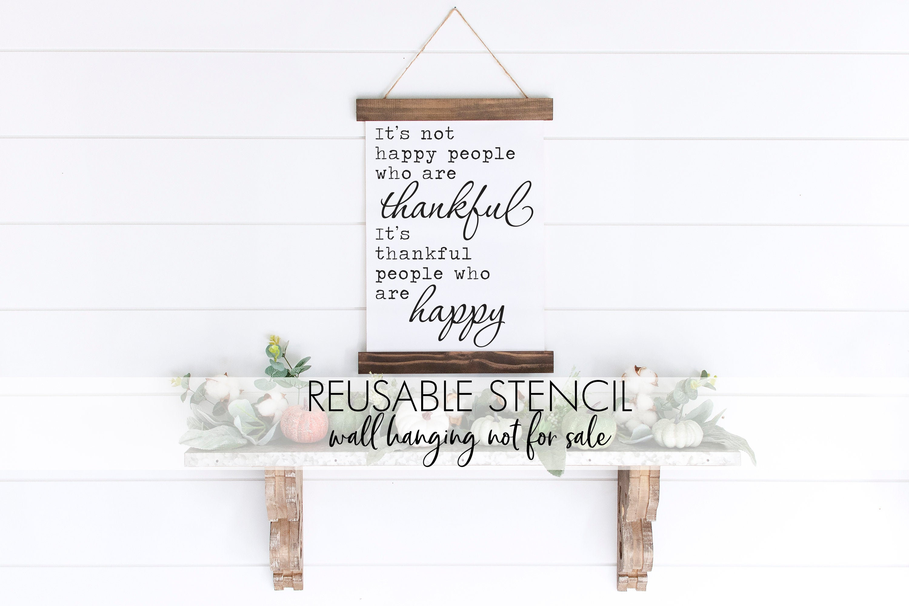 It's not happy people who are thankful it's thankful | Etsy