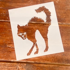 Scary Cat STENCIL a Reusable Vintage Style DIY Craft Stencil for Your ...