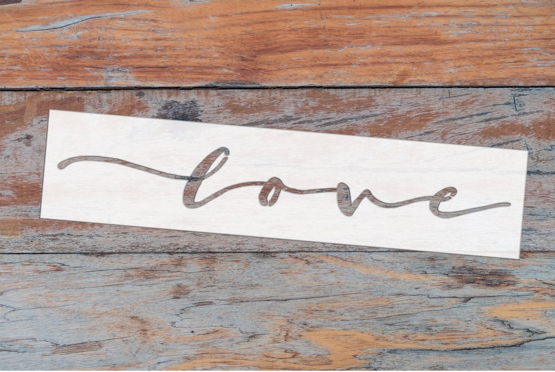 Love Stencil a Reusable Laser Cut DIY Craft Stencil Available | Etsy