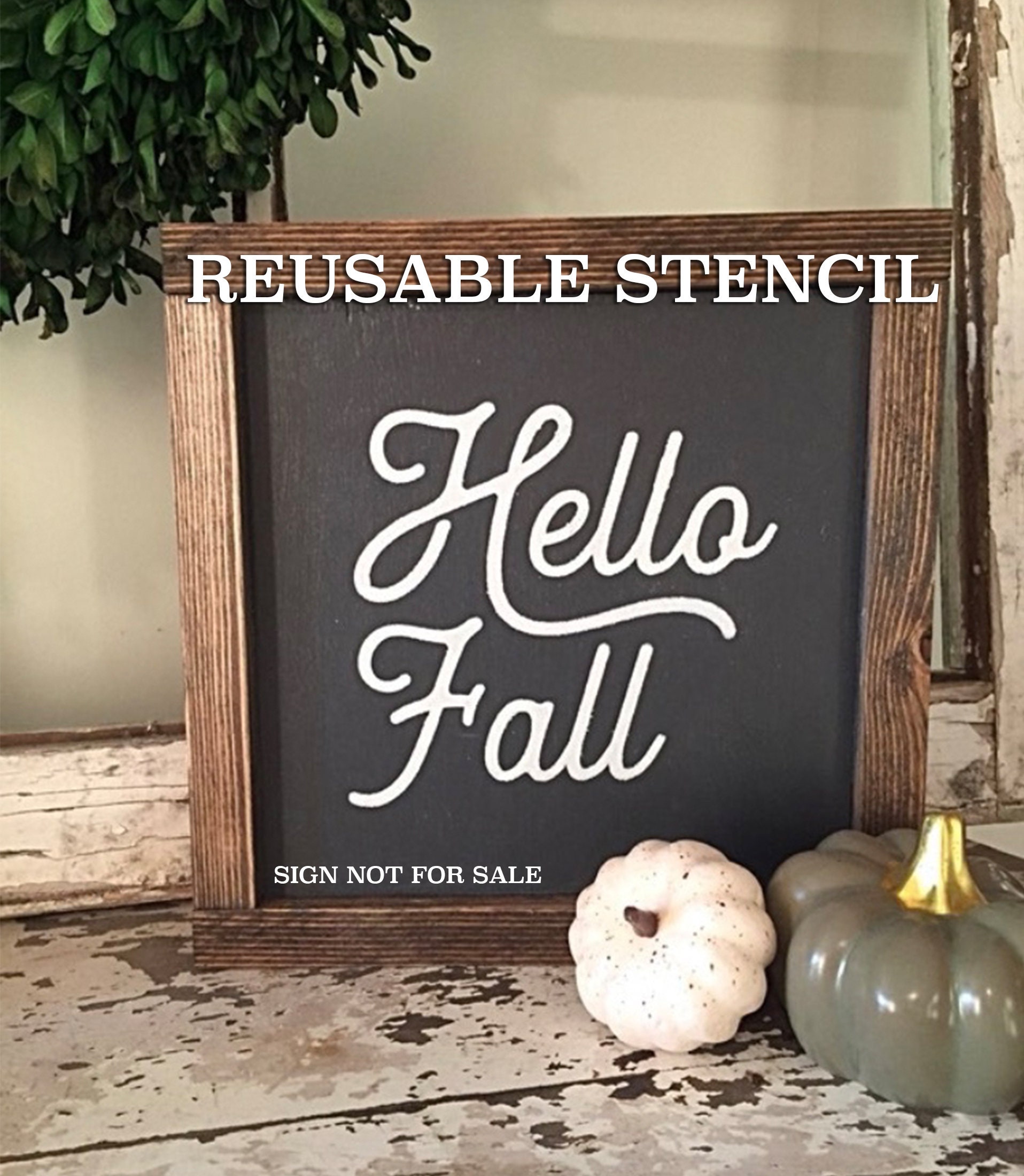 Hello Fall STENCIL Reusable DIY Craft Stencil Multiple - Etsy