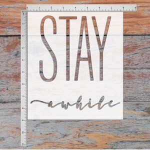 Stay Awhile Stencil | Laser Cut || - Etsy