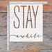 Stay Awhile Stencil | Laser Cut || - Etsy