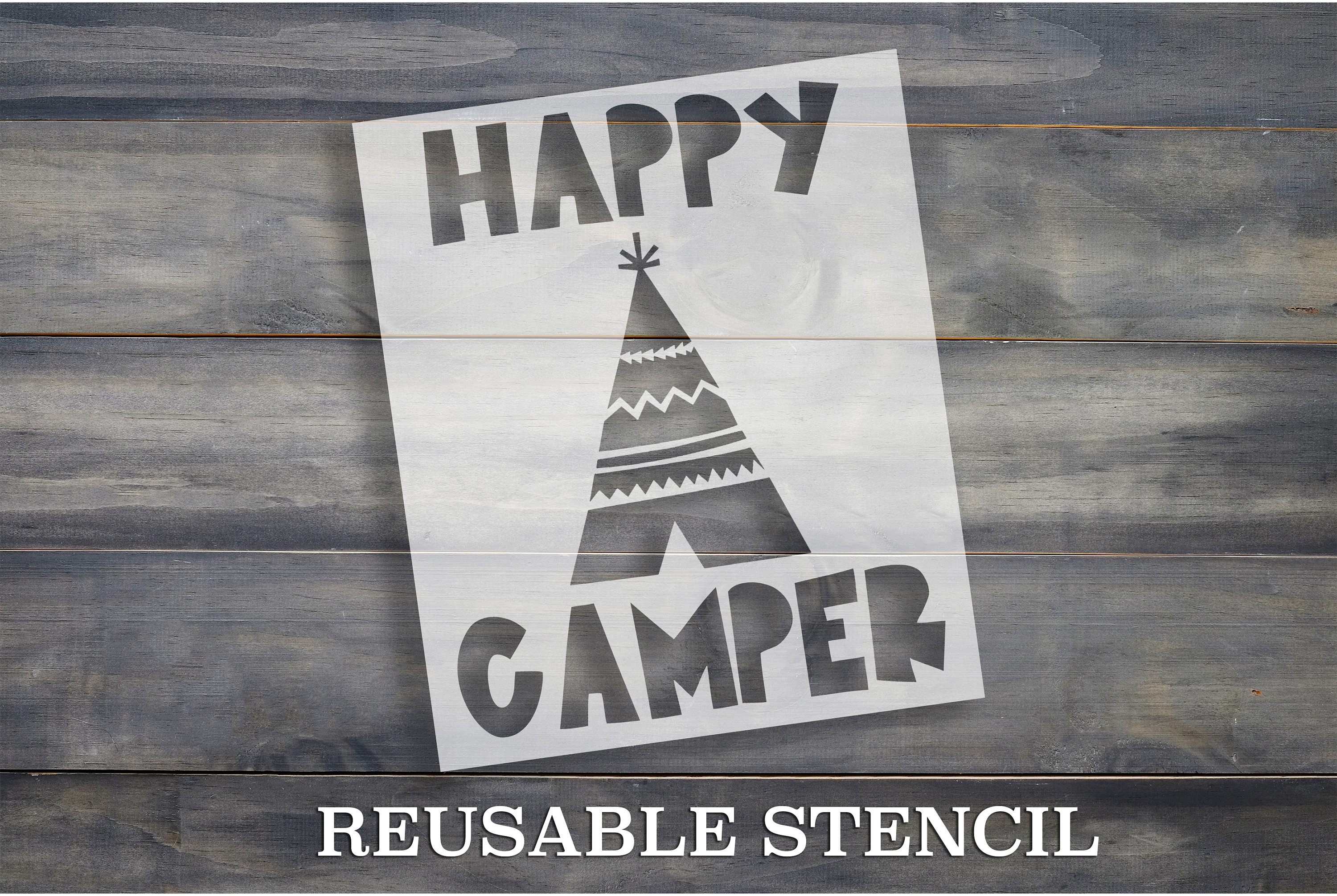 Happy Camper STENCIL Laser Cut Reusable Multiple Sizes - Etsy