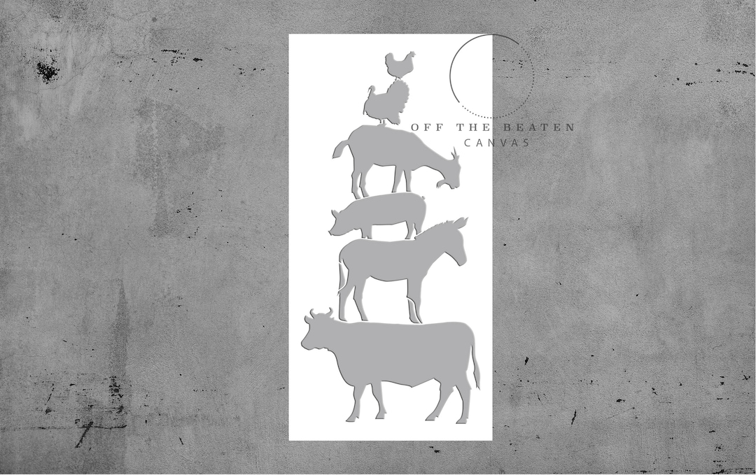 Farm Animal Stack - STENCIL | Laser Cut || Reusable - Etsy