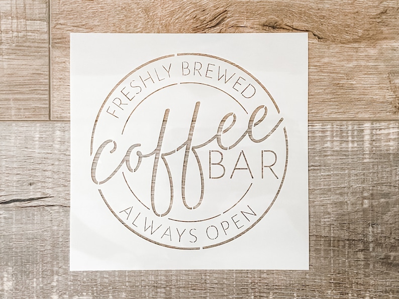 Coffee Bar STENCIL | Reusable DIY Craft Stencil | Multiple Sizes - Etsy