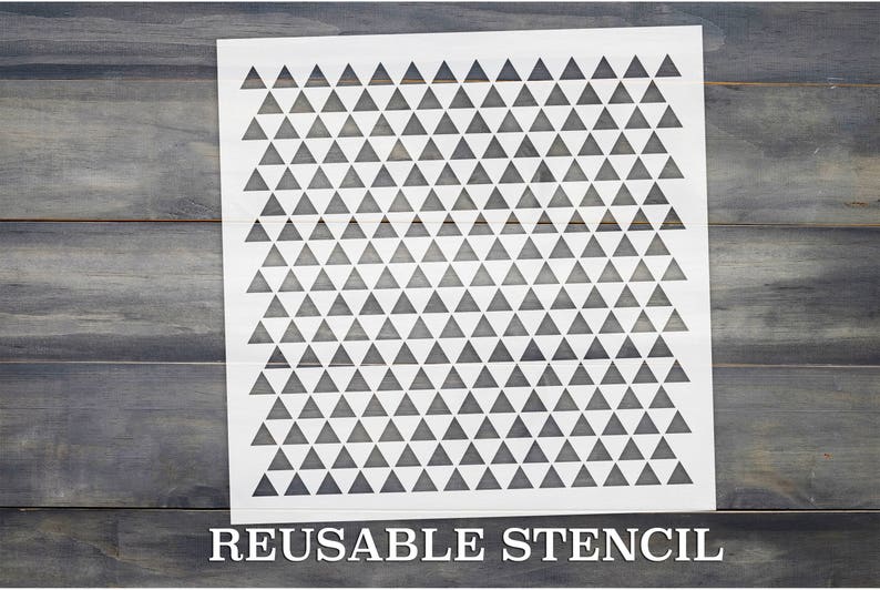 Triangle Pattern STENCIL Laser Cut Reusable Geometric Pattern Craft ...