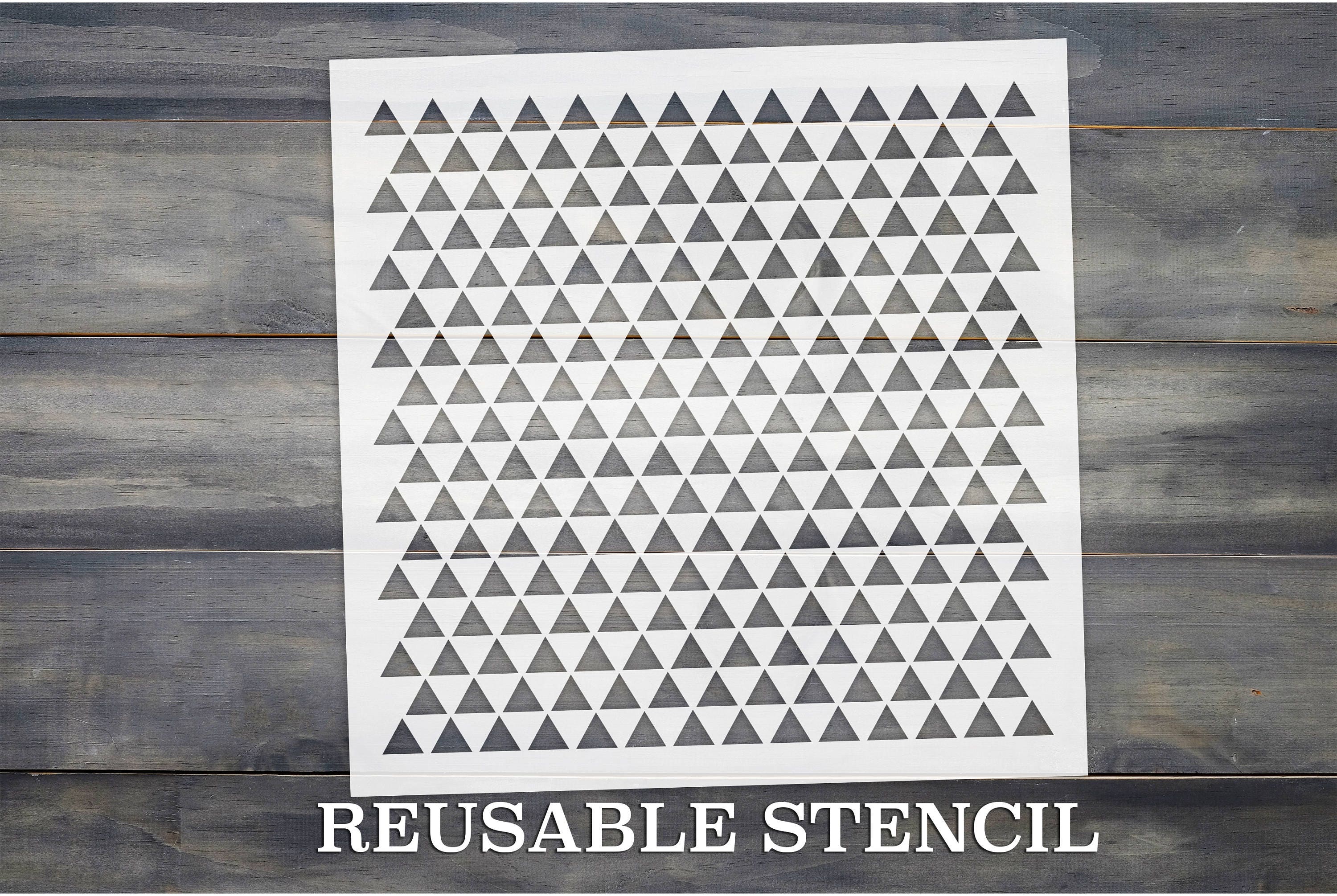 Triangle Pattern STENCIL Laser Cut Reusable Geometric Pattern Craft ...