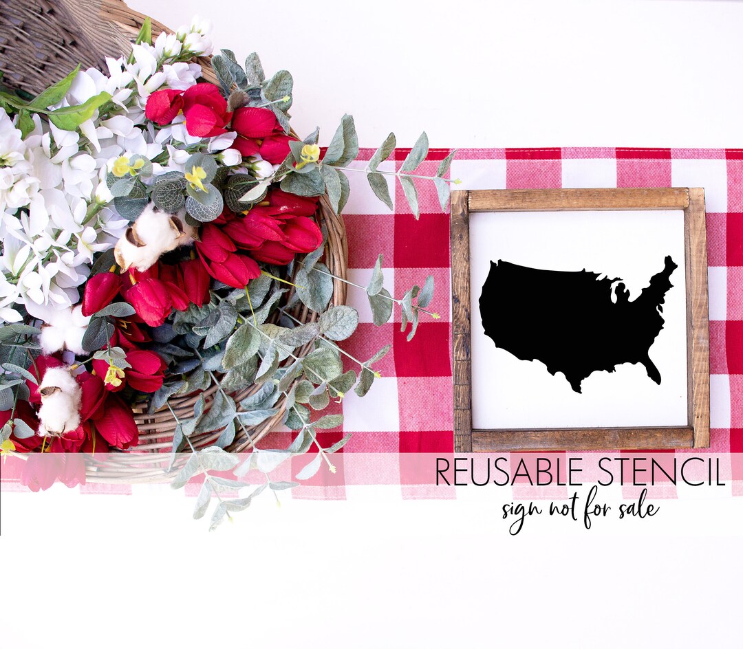 United States of America STENCIL | Reusable DIY Craft Stencil | 10mil ...