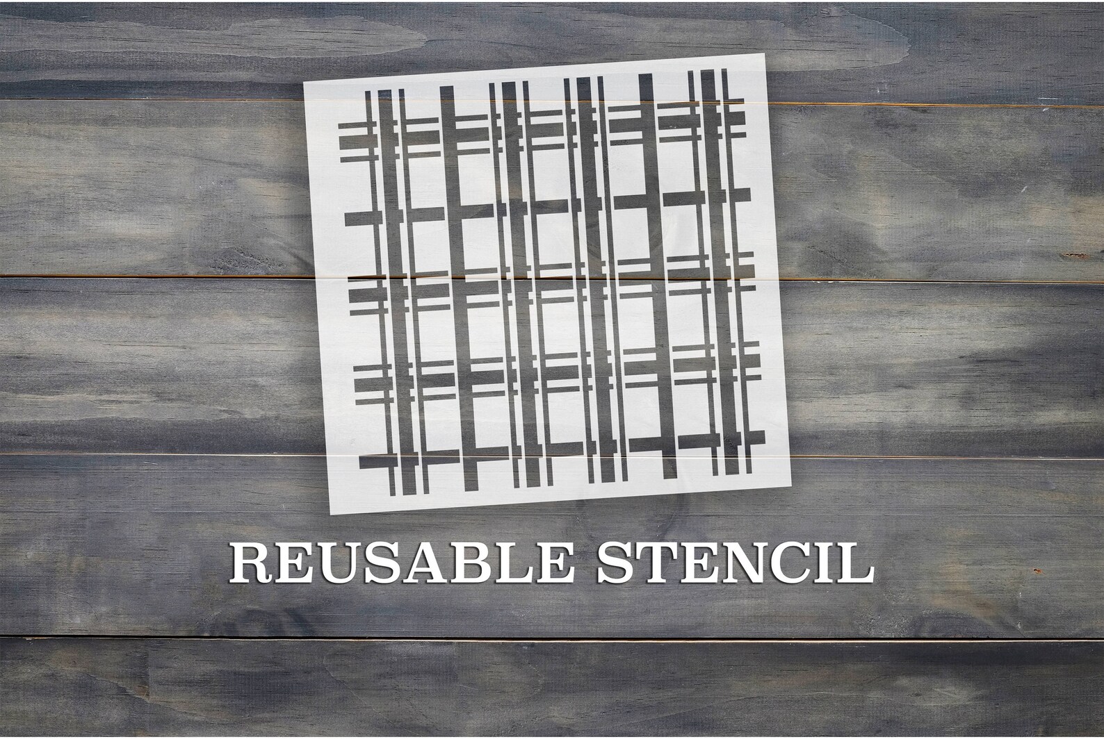 Pattern - Plaid STENCIL | Laser Cut | Reusable | Multiple Sizes ...