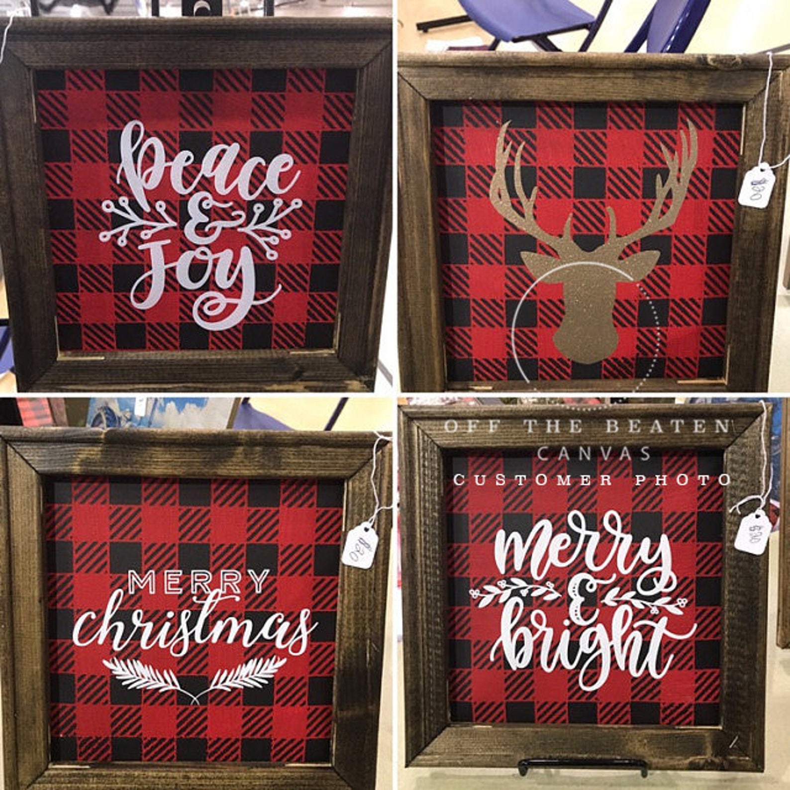 Buffalo Check Plaid STENCIL | Laser Cut | Reusable | Multiple Sizes ...