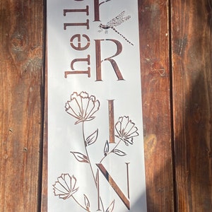 Stencil, Hello Spring Stencil a Spring Reusable DIY Stencil for Your ...