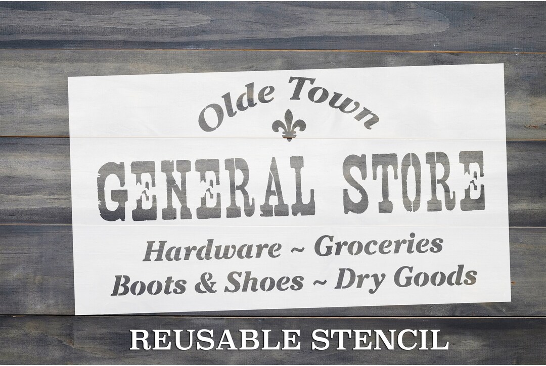 General Store Reusable Stencil | Multiple Sizes - Etsy