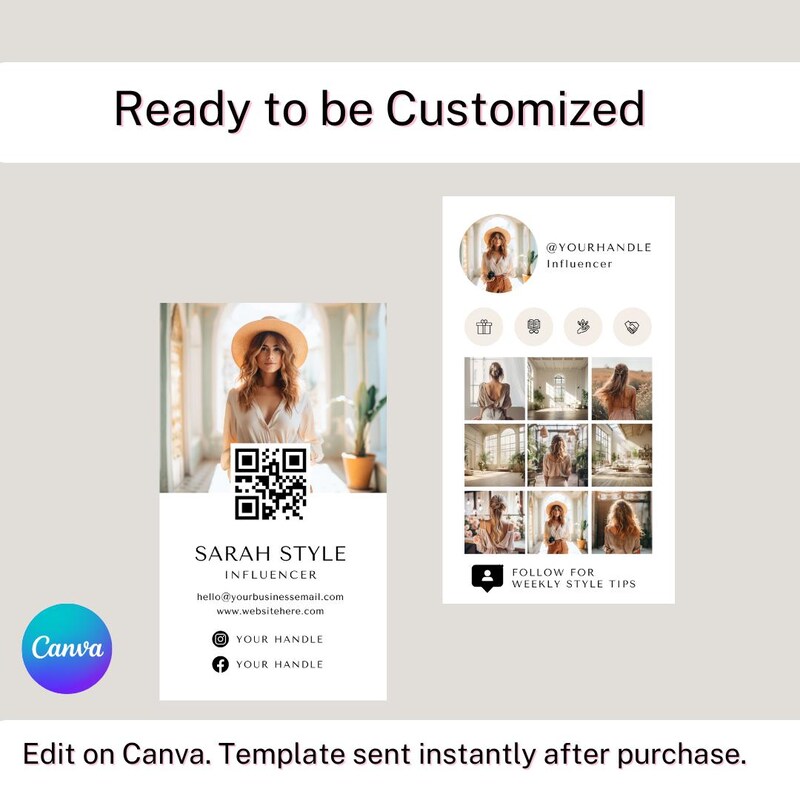 Influencer Business Cards - Etsy