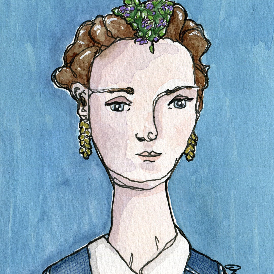 Jane Portrait original Painting Watercolor, Gouache and Ink Hand Signed ...