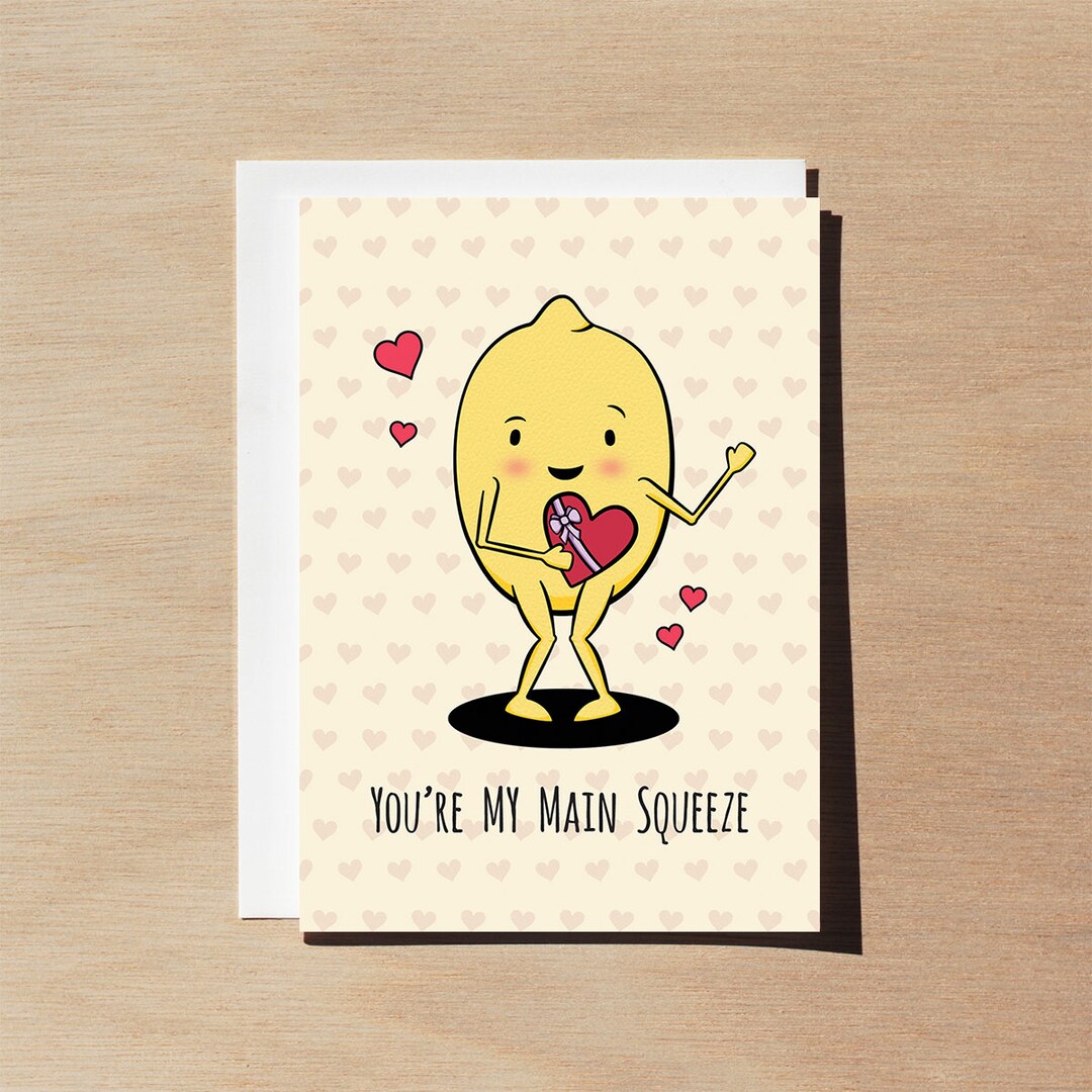 You're My Main Squeeze Greeting Card Punny Valentines Day - Etsy Denmark