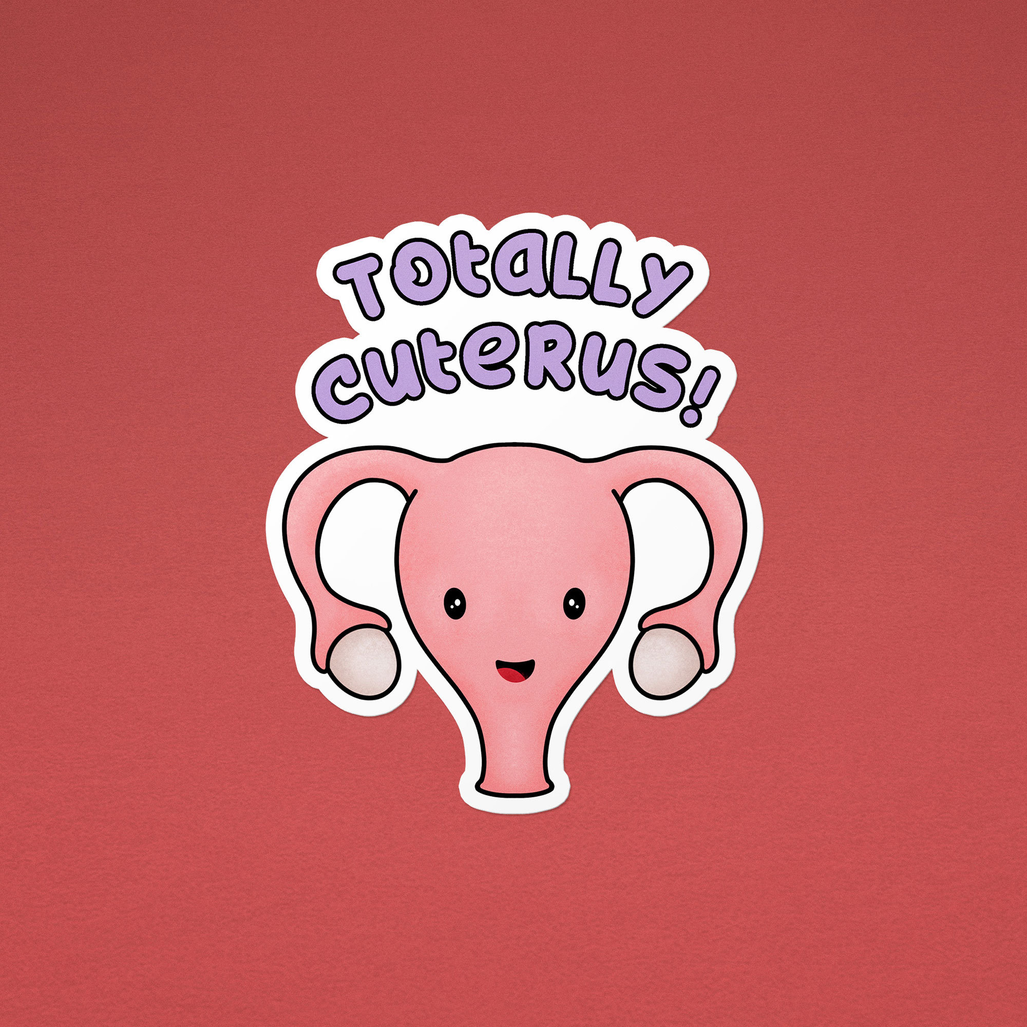 Totally Cuterus Uterus Sticker Uterus Vinyl Matte Decal - Etsy UK