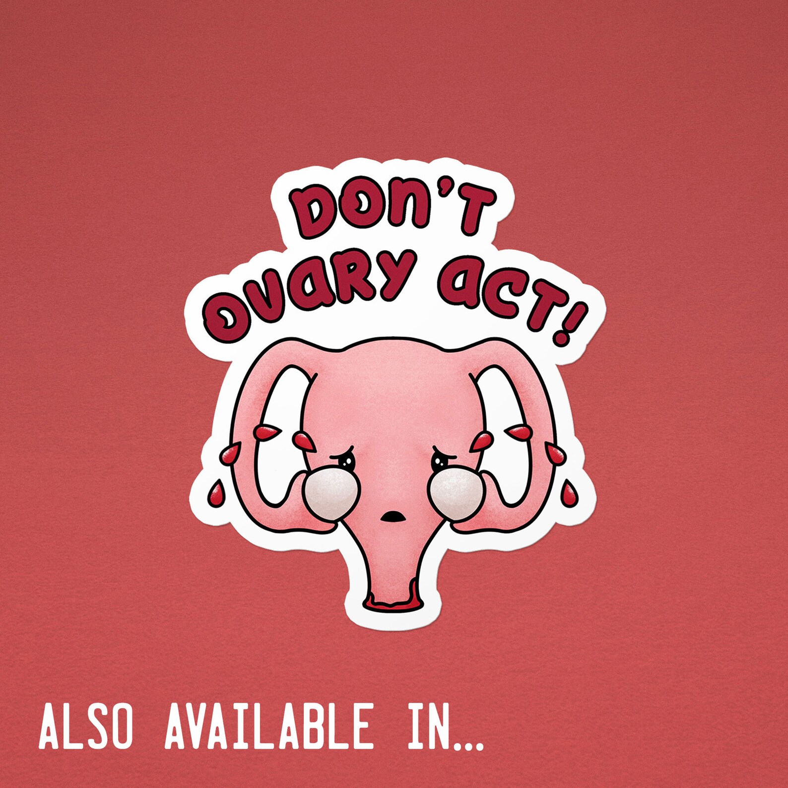 Cute Happy Uterus sticker uterus vinyl matte decal stickers | Etsy