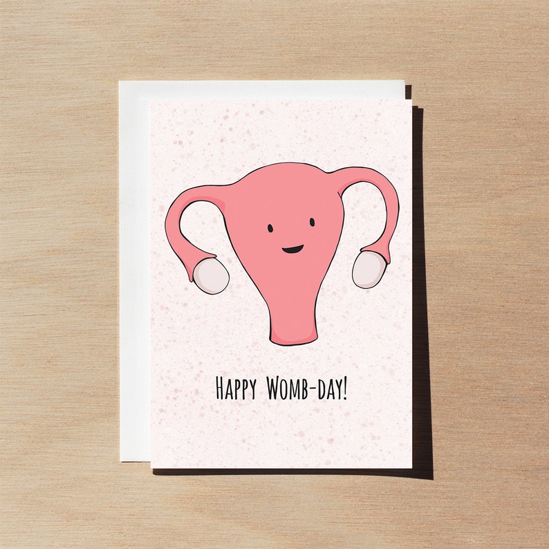 Happy Womb Day Uterus Greeting Card Unique Birthday Card - Etsy Australia