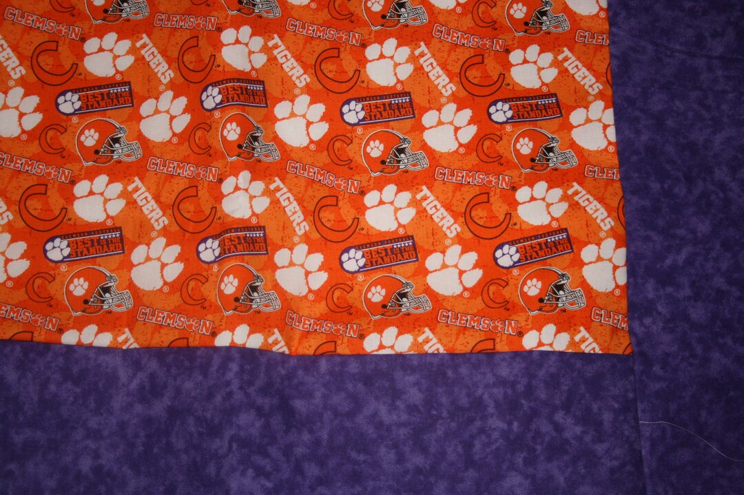 Clemson Tigers Lap Throw With Tie Dye Flannel Backing - Etsy