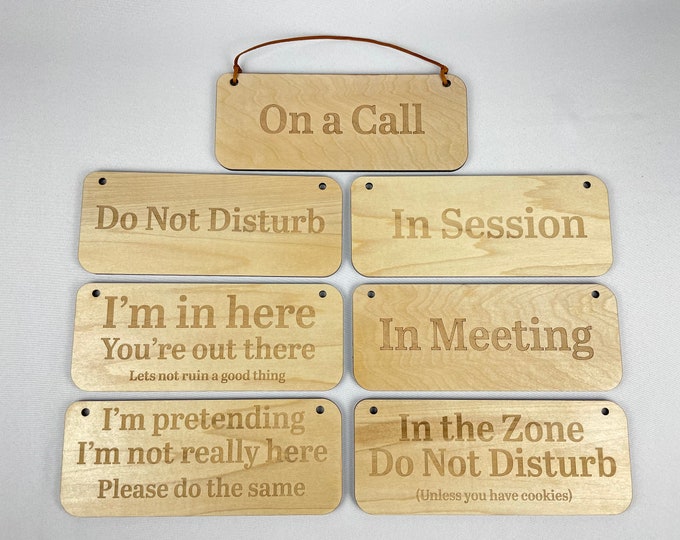 Wooden “do Not Disturb” Door Hanger • Laser Engraved Wood Sign • Home ...