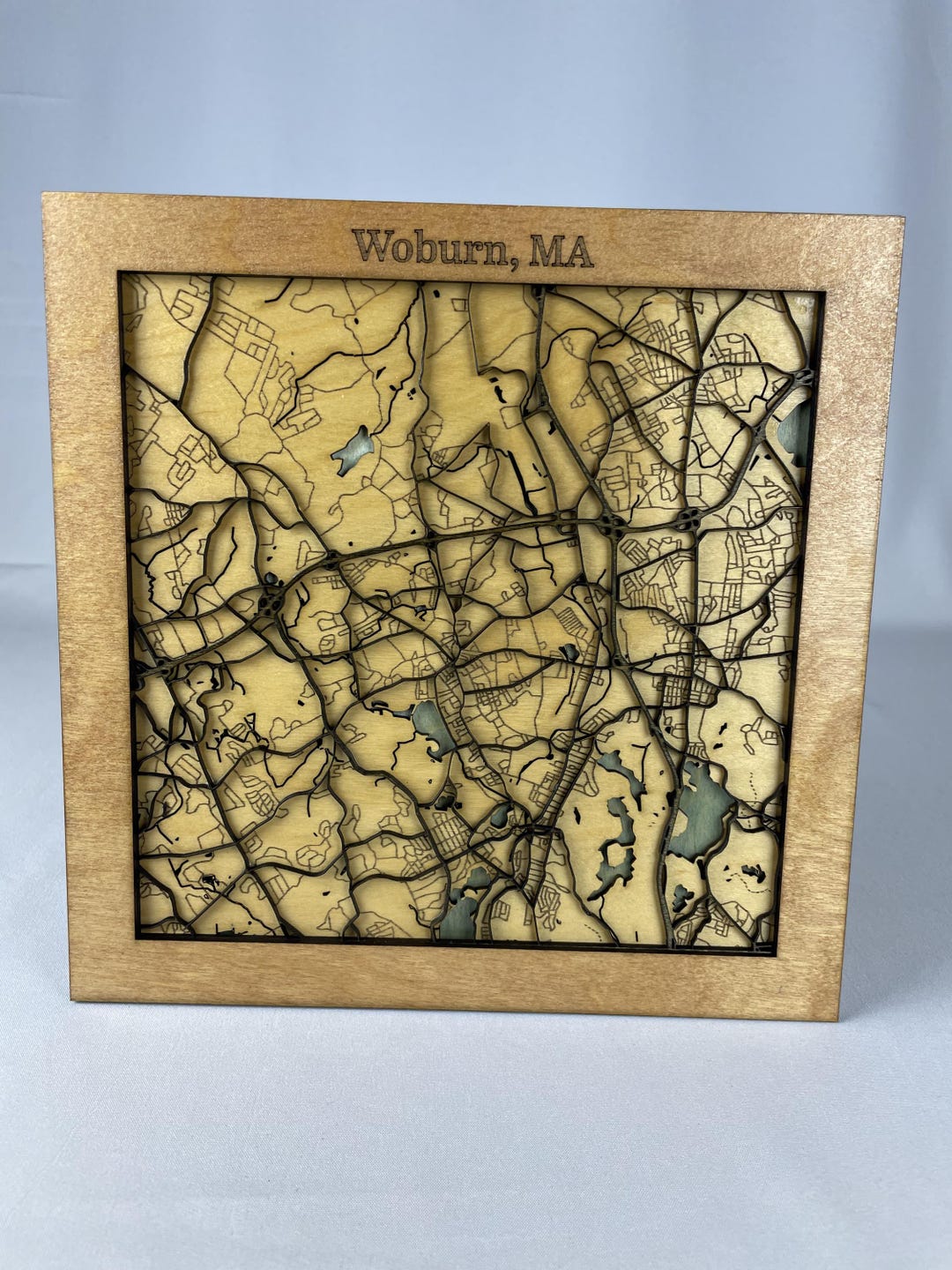 Custom Wooden City Map Wall Hanging - Etsy