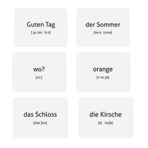 German Vocabulary Educational Flashcards for Beginners - Etsy