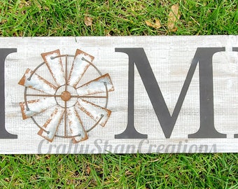 Farmhouse Windmill Sign/home Sign/windmill Sign/farmhouse - Etsy
