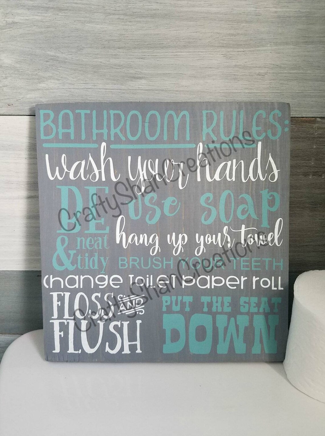 Bathroom Rules SVG - Etsy