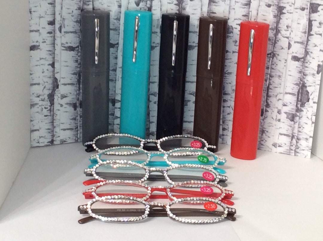 Rhinestone Crystal Reading Glasses - Etsy