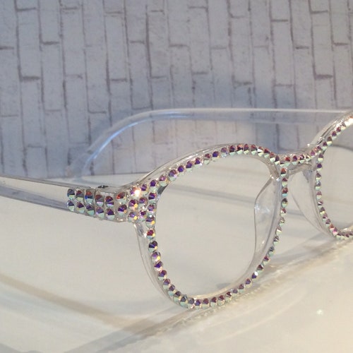 Reading Glasses With Swarovski Crystals Etsy