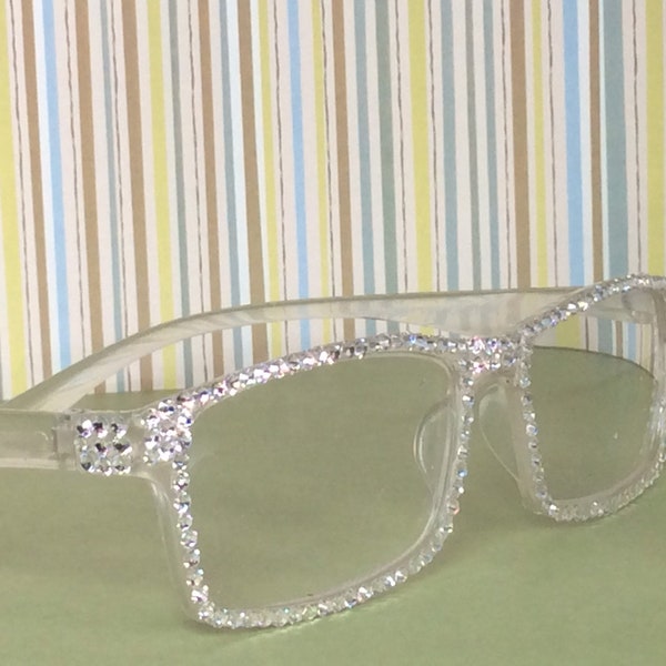 Rhinestone Reading Glasses - Etsy