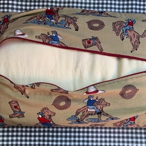 Vintage Cowboy Cushion/rectangular Fringed Cushion Cover/children's ...