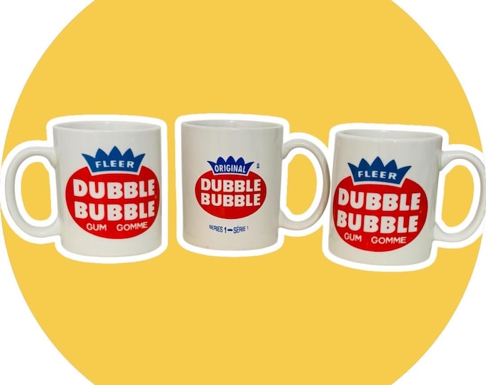 Vintage Fleer Dubble Bubble Double Coffee Mug Cup 1980’s Gum Gomme ...