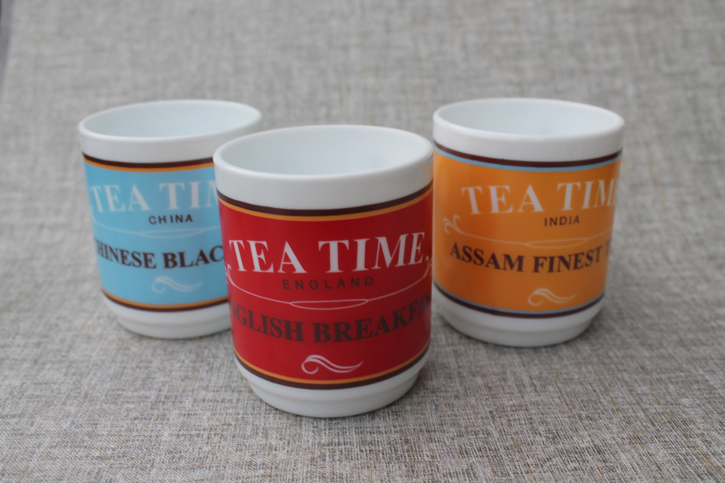 Tea Time, Trio of Vintage Milk Glass Cups / Chinese Black Tea/assam ...