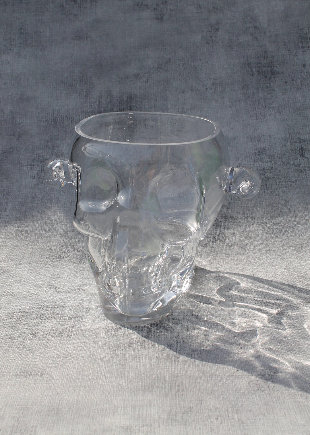 6 Decorative Glass Skull / Clear Skull / Multipurpose, Ice Bucket, Fish ...