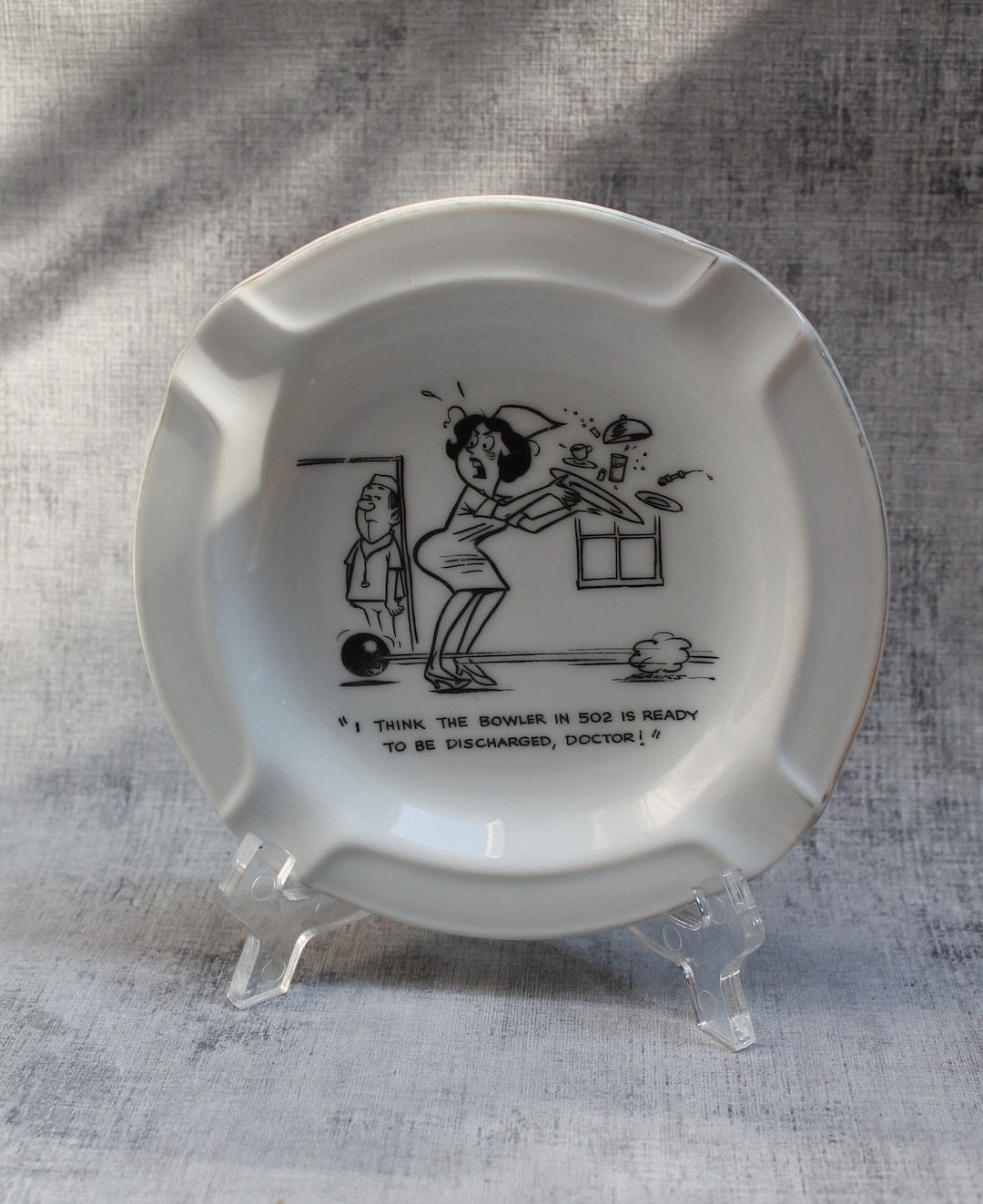 Fun Ashtray Retro Decorative Alley Antics by Banks/ Doctor, Nurse ...
