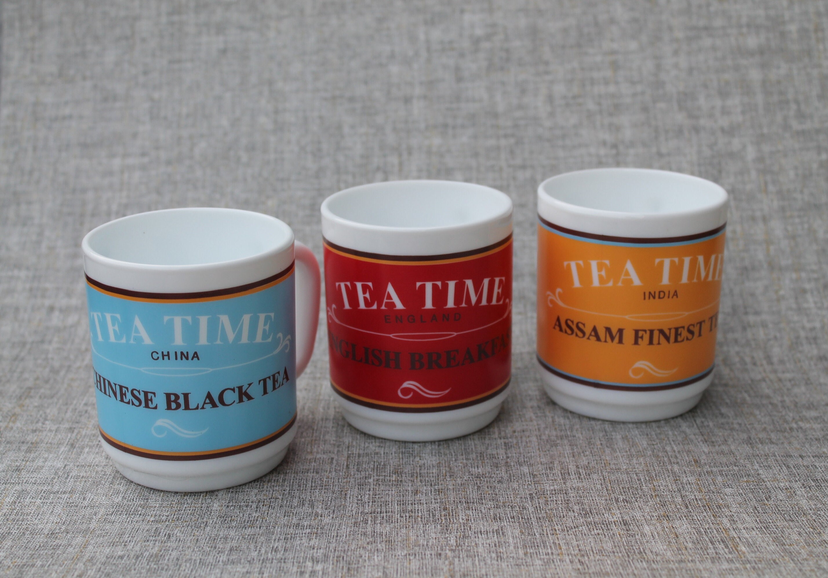 Tea Time, Trio of Vintage Milk Glass Cups / Chinese Black Tea/assam ...