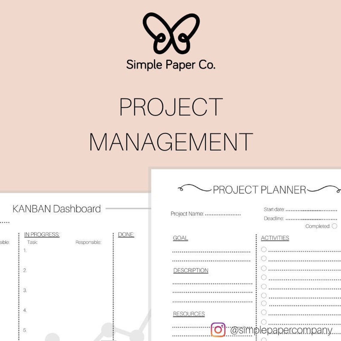 Project Management | PRINTABLE | Simple Paper Co. - Etsy