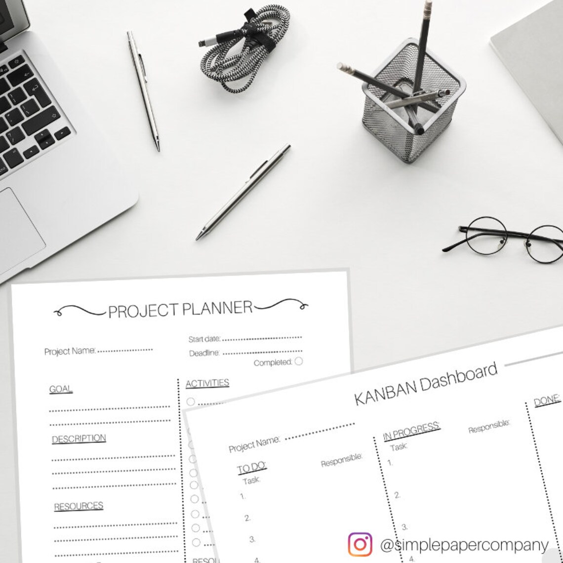 Project Management PRINTABLE Simple Paper Co. - Etsy