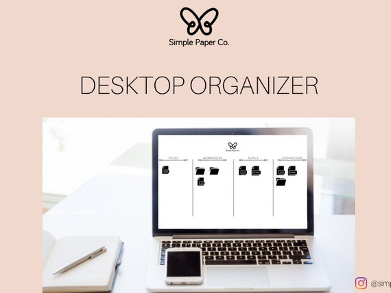 Desktop Organizer DIGITAL Simple Paper Co. | Etsy