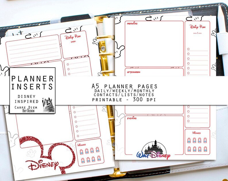 A5 Disney Planner Printables Planner Printable Daily | Etsy